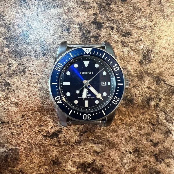 Seiko Prospex SNE585 38.5mm Solar-Powered Men's Diver's Watch ...