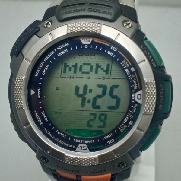 CASIO Pathfinder PAG-80 Module 2894 Solar Compass Altimeter Barometer ...