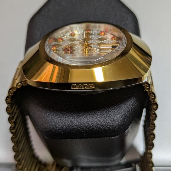 Rado Automatic Harlequin Face Gold Plated Watch | WatchCharts Marketplace