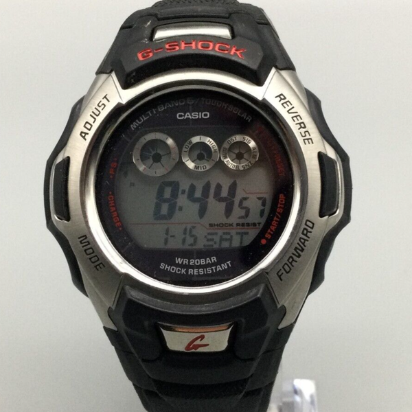 Casio G-Shock Watch Men 46mm Silver Tone Black 3405 GW-M500 Tough Solar ...