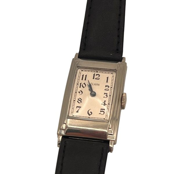 Vintage Elgin Mens Watch 17 Jewels Rectangular Case 14K Gold Filled ...