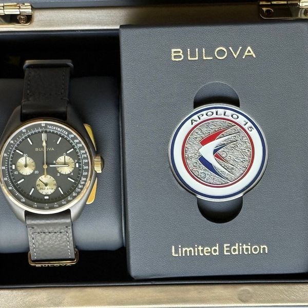 Bulova Lunar Pilot Gray Anniversary Limited Edition Chronograph Men ...