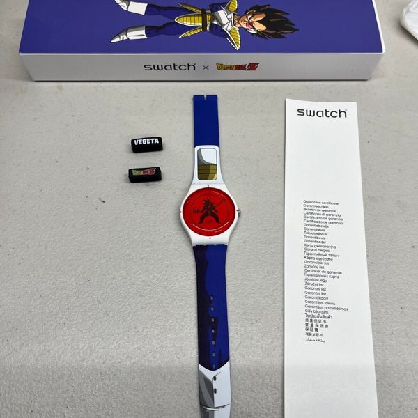 Dragon Ball Z 2022 VEGETA SWATCH Wrist Watch Vegeta X Swatch SUOZ348 ...