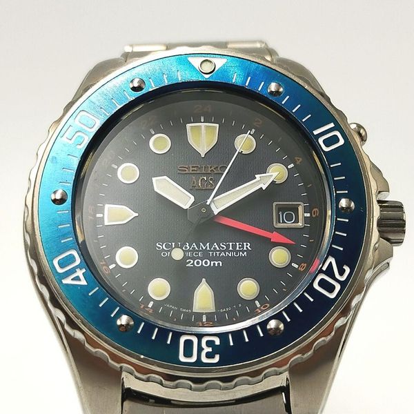 SEIKO AGS Scuba Master 5M45-6A30 Titanium 200m Diver Watch Boxed ...