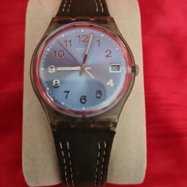 Vintage SWATCH WATCH. With original SWATCH strap. Blue face model with ...