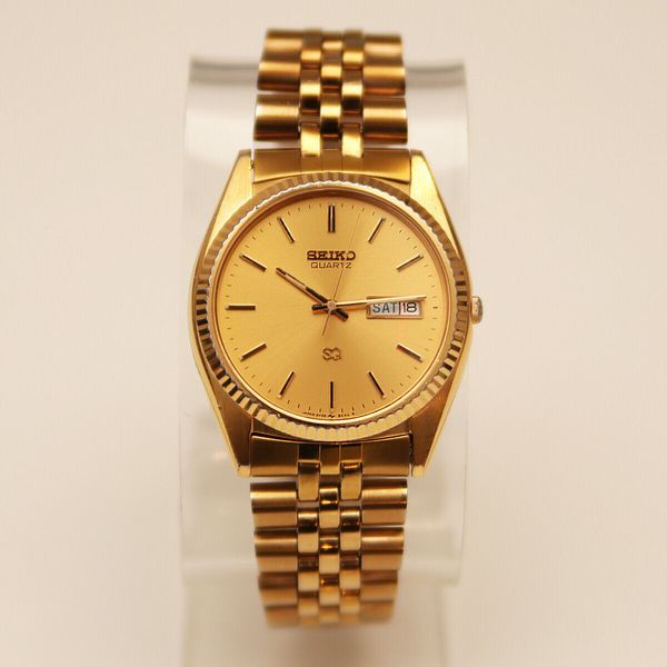 Vintage Seiko 5Y23-8A69 Men's Day Date Gold Tone Quartz Watch | WatchCharts