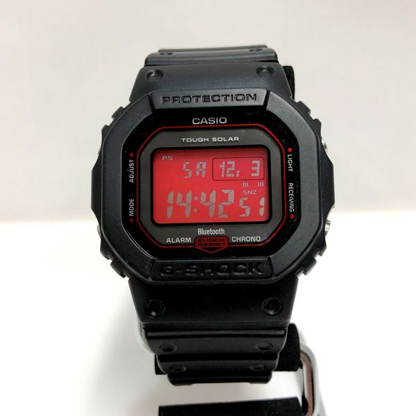 G-SHOCK CASIO Casio watch GW-B5600AR-1 digital radio solar black red ...