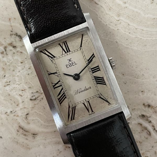 Vintage Ebel Windsor "tank" swiss watch, Cartier like dial, incredible ...