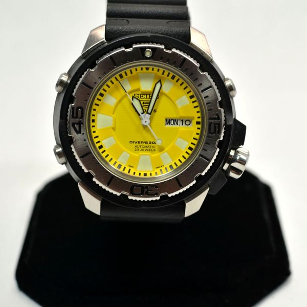 FS: Seiko 5 Sports Diver Automatic Yellow Face Stainless 7S36-02S0 ...