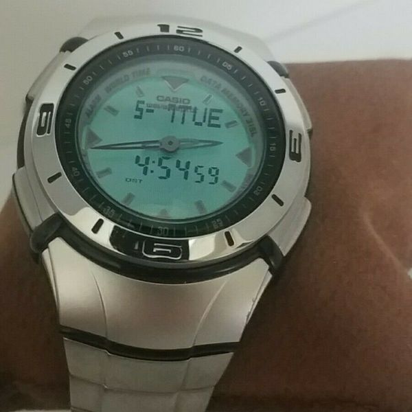 Casio WVX-100 Japan Digital Analog Data Memory 4 Alarms Men's Watch ...