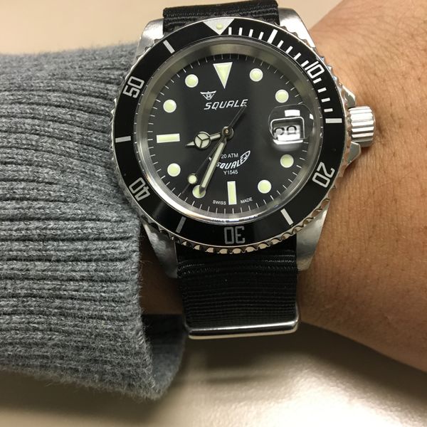 SOLD: Squale 1545 Maxi Black Dial 20 Atmos | WatchCharts Marketplace