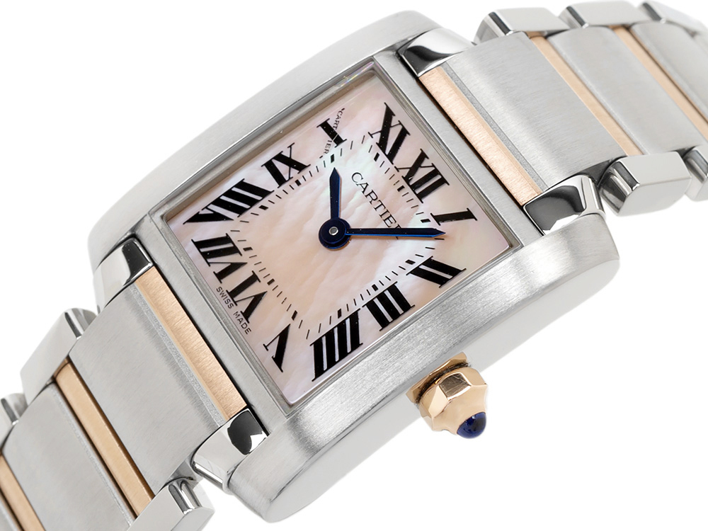 Cartier Cartier TANK Tank Francaise SM W51027Q4 Pink Shell Ladies ...