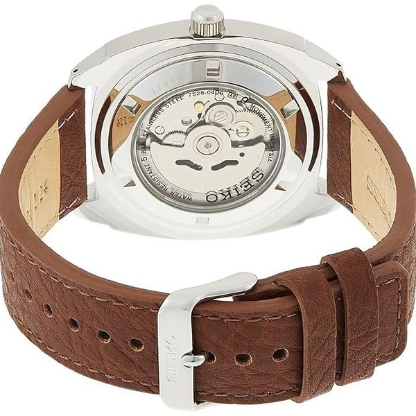 SNKN37 Seiko Recraft Automatic Blue Dial Brown Leather Men's Watch ...