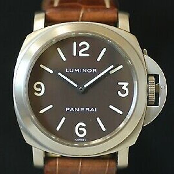 Panerai Titanium Luminor Marina Tobacco Dial 44MM PAM55 D Series Box ...