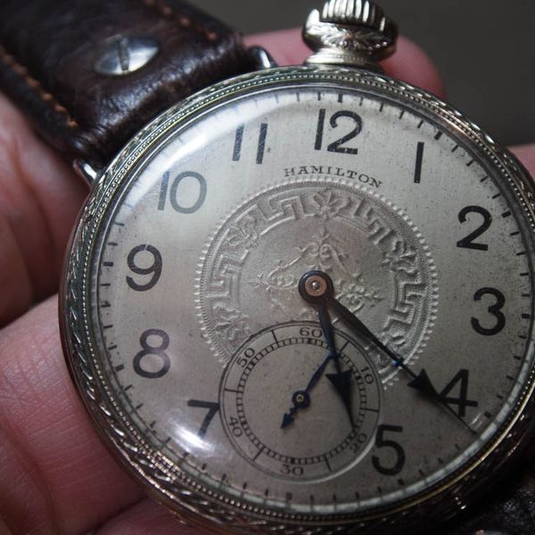 Hamilton 1936 pocket watch conversion Doughboy trench watch (REDUCED ...