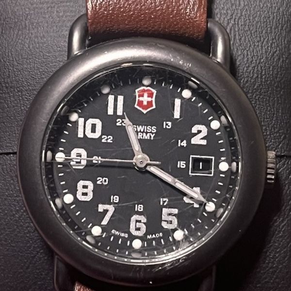 Victorinox Swiss Army Cavalry Watch Men 37mm Black Dial Black Tone ...