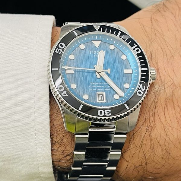 Tissot Seastar 1000 Powermatic 80 Graded Turquoise-black Dial Men's ...