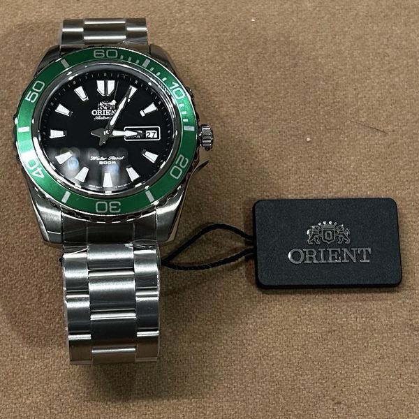 NOS Orient Mako XL Green Bezel Stainless Steel Dive Watch | WatchCharts ...