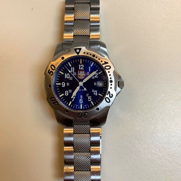 Men blue dial Luminox Marine series SS 1590 | WatchCharts Marketplace