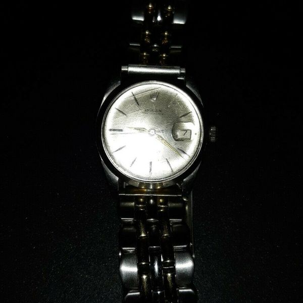 Vintage Rolex Oysterdate Precision "Registered Design" Gold & Silver ...
