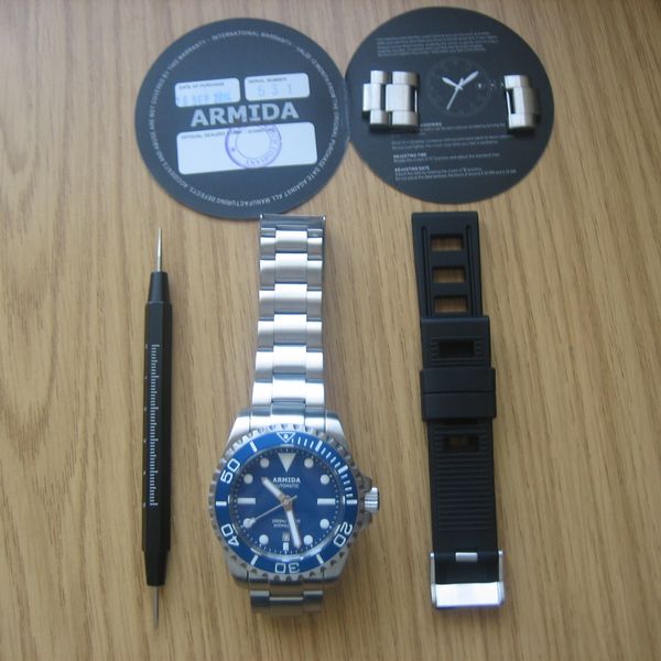 SOLD. ARMIDA A4 44mm BLUE DIAL ETA 2824-2 | WatchCharts Marketplace