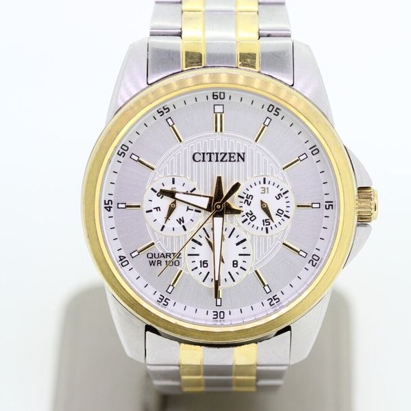 Citizen Quartz Two Tone Stainless Steel Chronograph Men's Watch ...
