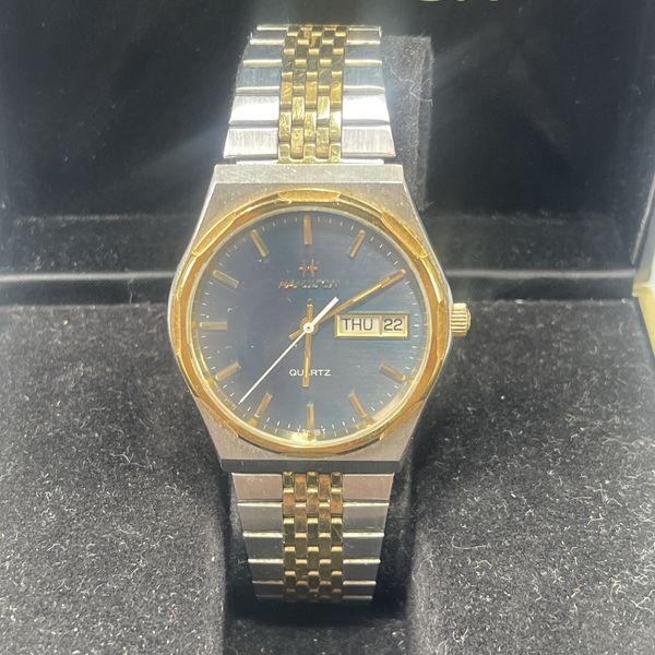 Vintage Rare Hamilton Day Date Two Toned Gold Silver Original Band ...
