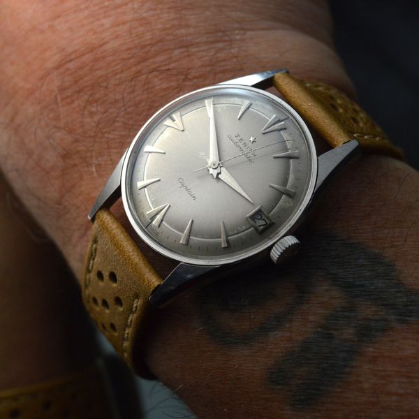 ZENITH CAPTAIN AUTOMATIC ULTRARARE VINTAGE STEEL WATCH UHR MONTRE ...
