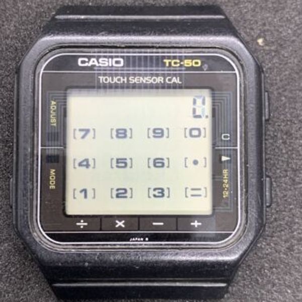 Vintage Casio 120 TC-50 Touch Screen Calculator Watch Japan For Parts ...
