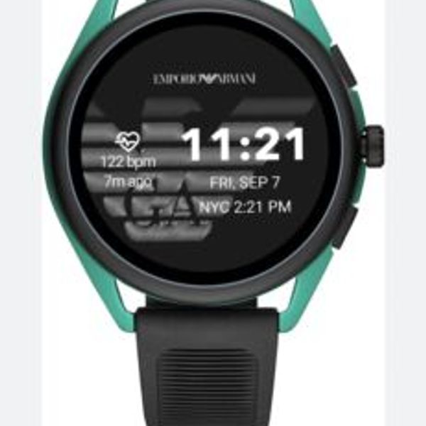 Emporio Armani Men's Smartwatch Gen 5 Touchscreen Silicone Smartwatch ...