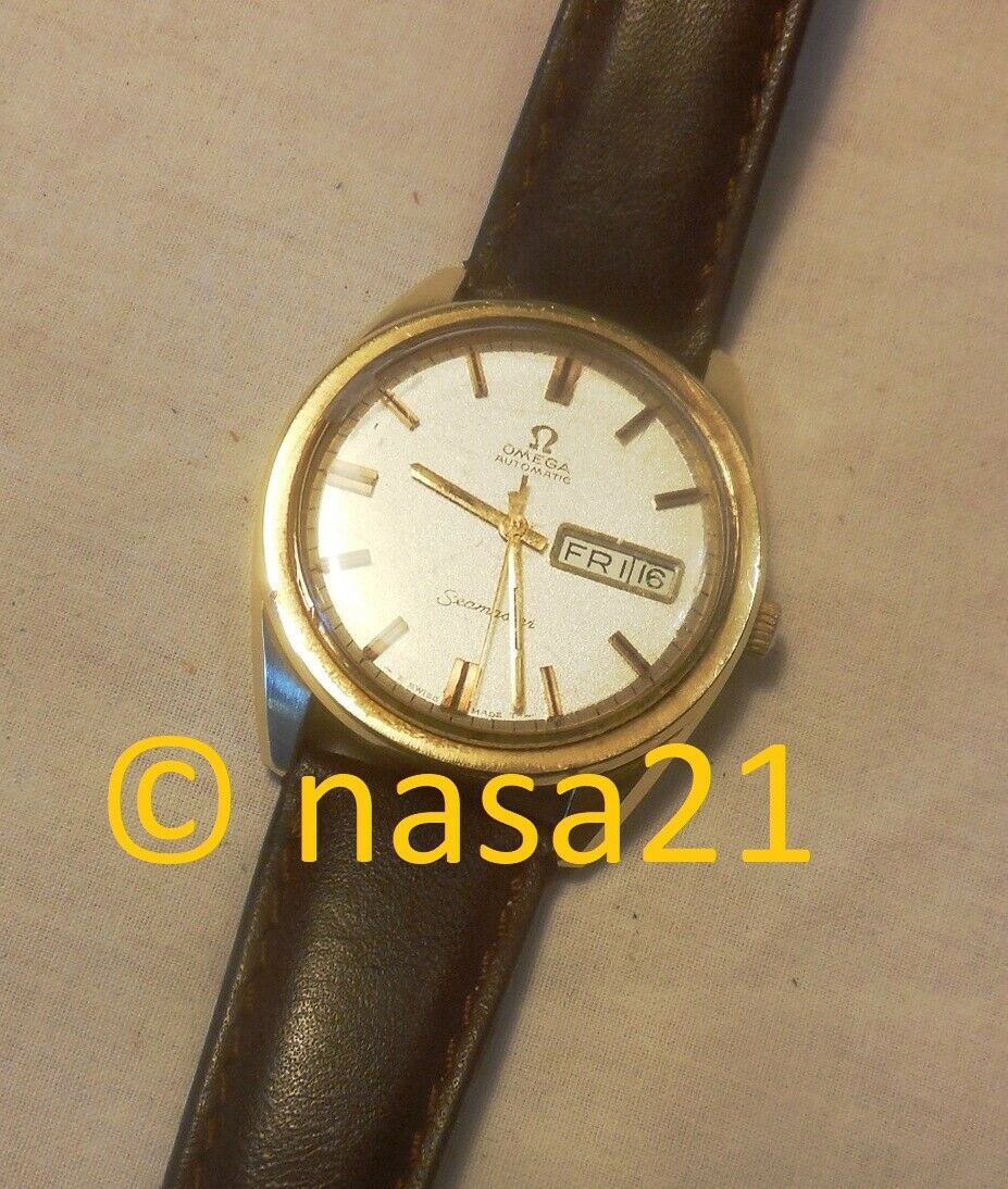 watch, men’s, analog, automatic, OMEGA Seamaster 166032 17 jewels, day ...