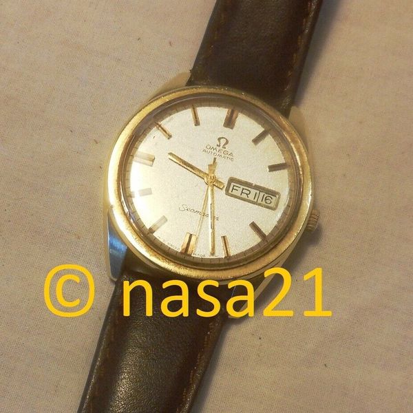 watch, men’s, analog, automatic, OMEGA Seamaster 166032 17 jewels, day ...