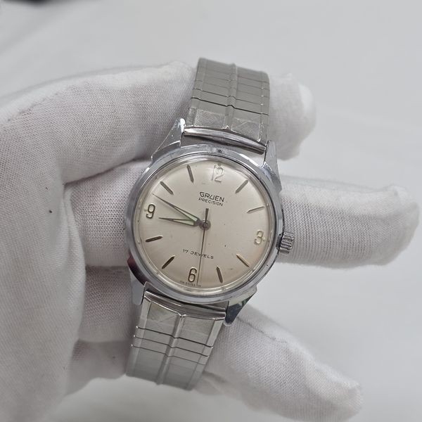 Gruen Precision Vintage 1950s Swiss Men's Watch Manual N510SS Movement ...