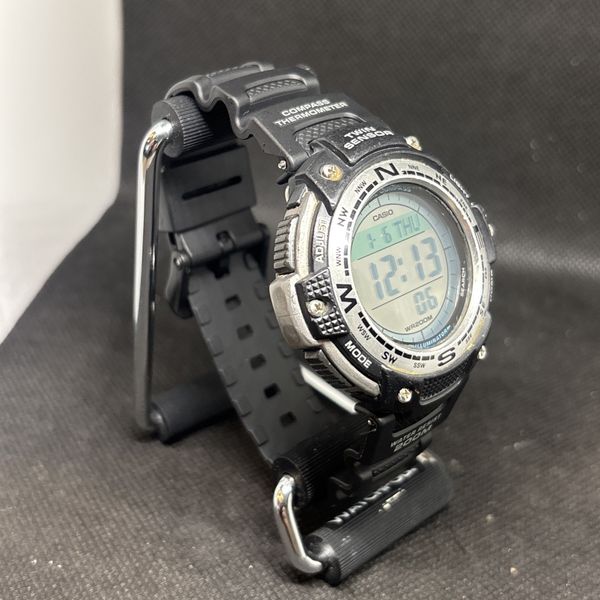 Casio World Time Twin Sensor Men Watch 48mm Digital 3157 SGW-100 200M ...