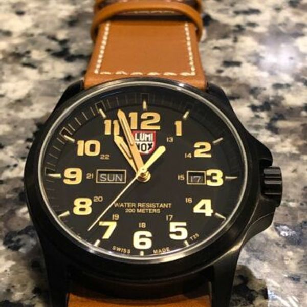 LUMINOX ATACAMA FIELD DAY DATE SERIES 1920 45MM LEATHER BAND MEN'S ...