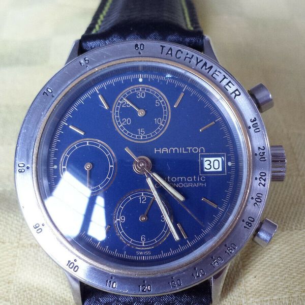 Hamilton 9960 automatic chronograph 1990-1999 valjoux 7750 movement ...