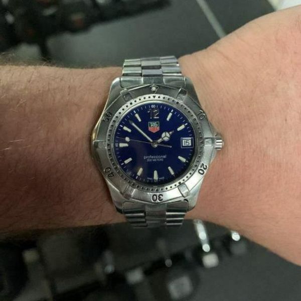 Tag Heuer Men's Stainless Watch Model WK1113-0 Blue Face Excellent A++ ...