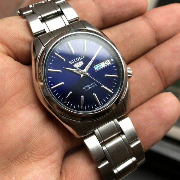 Seiko 5 SNKL43 Sunburst BLUE Stunning dial Vintage 7S26 JDM FULL MINT ...