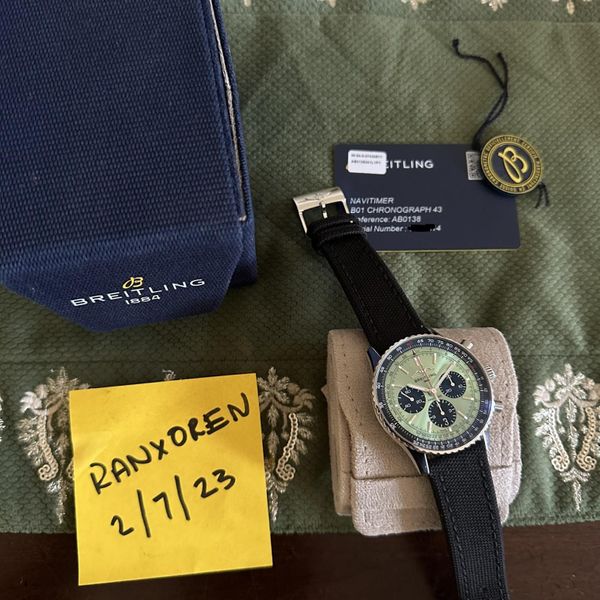 [WTS] Breitling Navitimer 43 "Mint Green" Boutique Edition | WatchCharts