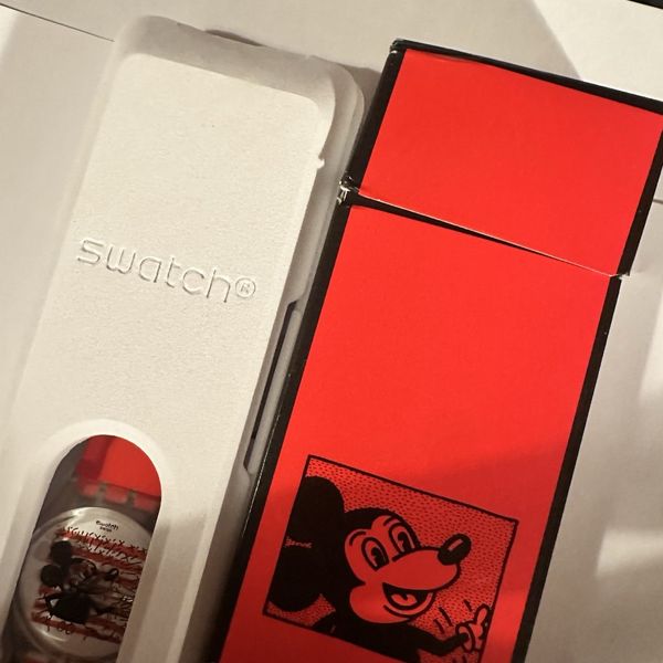 Swatch MICKY MOUSE WATCH MARINIERE GZ352 SWATCH x KEITH HARING x DISNEY ...