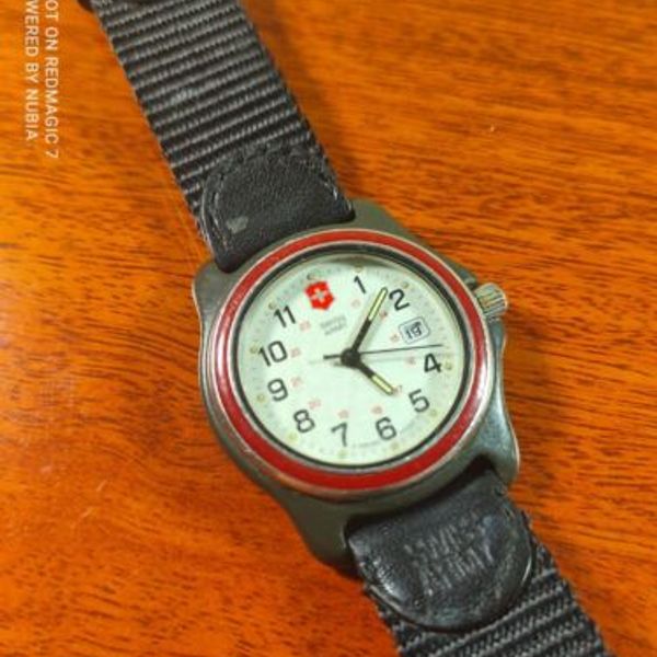 Vintage Swiss Army Victorinox Military Red Bezel Marlboro Watch New ...