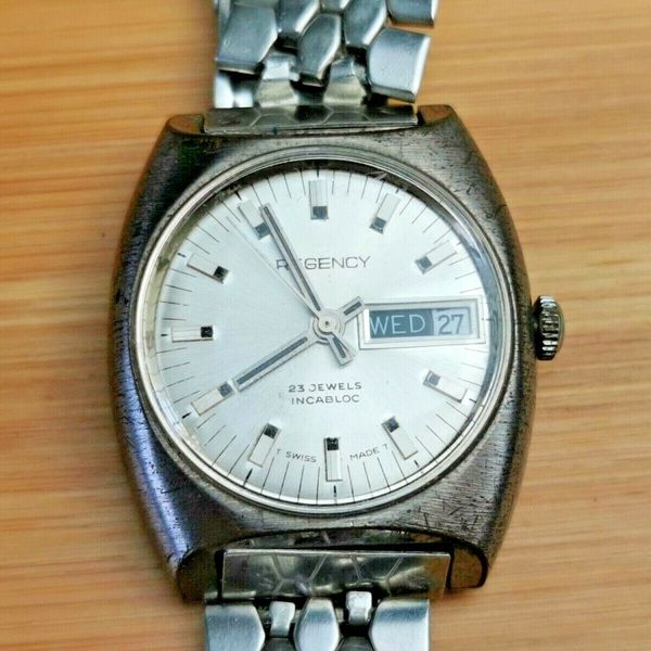 Vintage Regency (Rax Cal 1137) Men's Day / Date Watch, Working, Needs ...