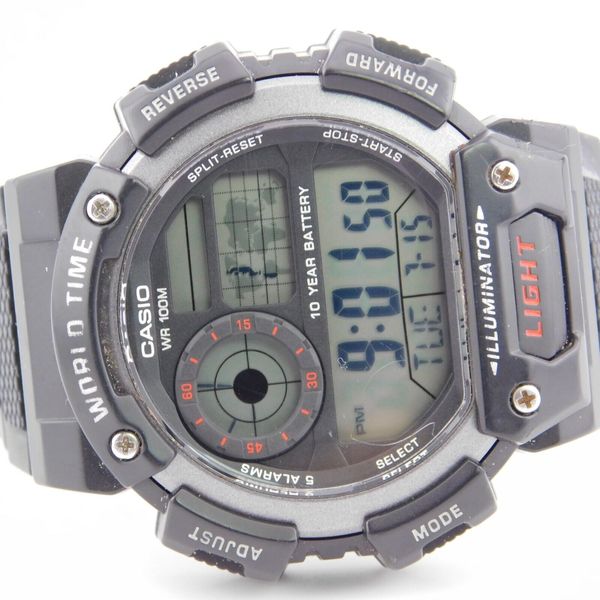 CASIO Illuminator 3458 AE-1400WH World Time Digital Men's Watch New ...
