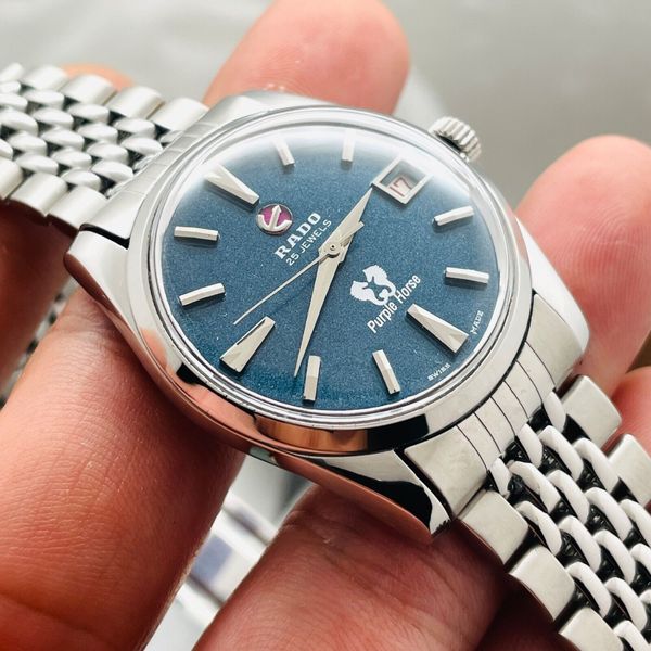Vintage Rado Purple Horse 25 jewels Automatic Men Swiss Watch men's ...