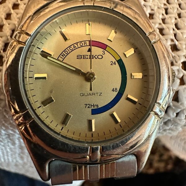 Vintage Seiko Indicator Menâ s Watch Quartz For Restoration Or Parts ...
