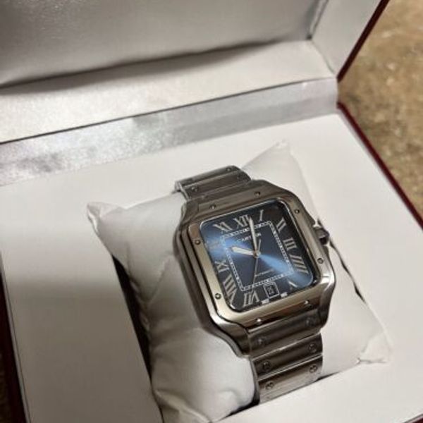 Cartier Santos de Cartier Steel Blue Face Dial | WatchCharts Marketplace