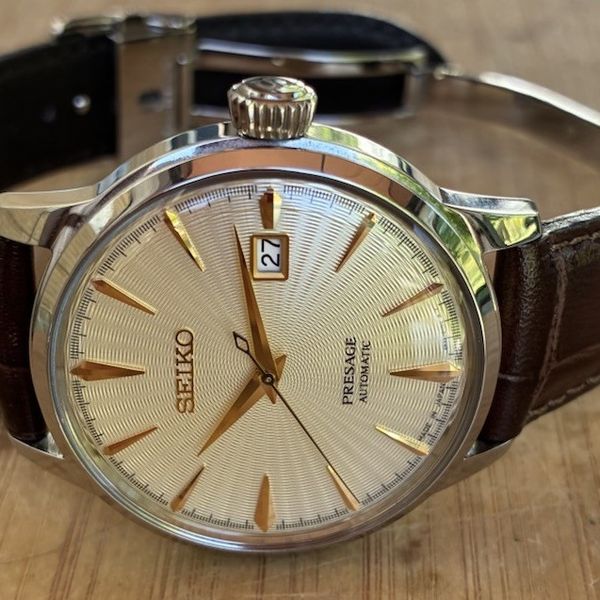 SEIKO PRESAGE SRPC99J1 Automatic Watch Cocktail Golden Champagne Dial ...