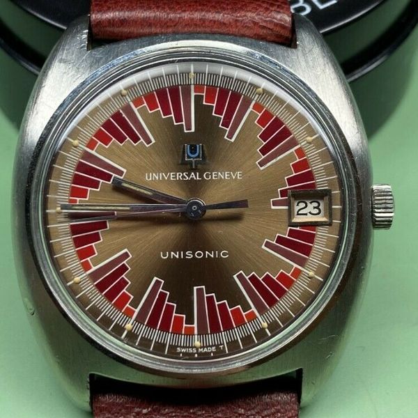 Vintage Universal Geneve Unisonic Tuning Fork Watch - 'Buzzsaw' Dial ...