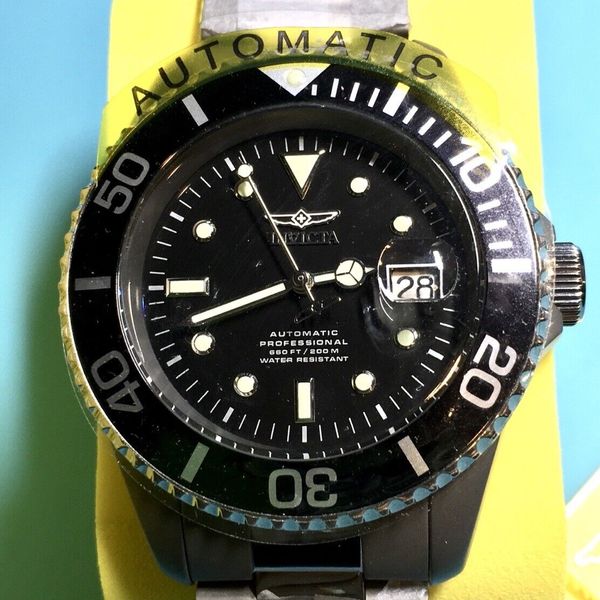 INVICTA TITANIUM PRO DIVER SEIKO TMI NH35A AUTOMATIC 200M 45MM MODEL ...