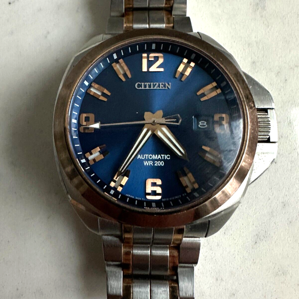 Citizen Automatic Men's Watch Signature Collection Sapphire Blue Dial ...
